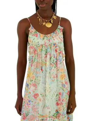 Farm Rio Rendeira Floral Print Maxi Dress - Neutrals