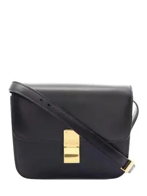 Celine 2000-2026 Teen Calfskin Classic Box Crossbody Bag - Black