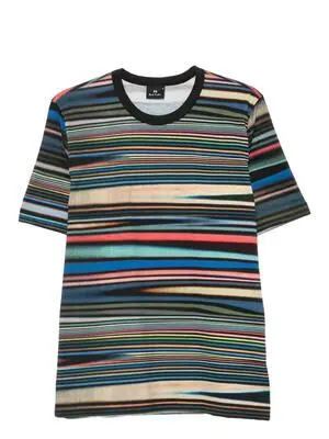 Paul Smith Stripe-print Cotton T-shirt - Black