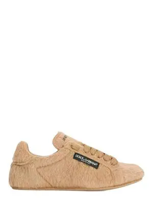 Dolce & Gabbana Alpaca Portofino Soft Sneakers - Neutrals