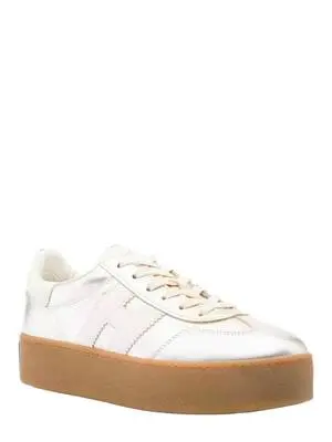 Hogan H698 Metallic-effect Sneakers Silver