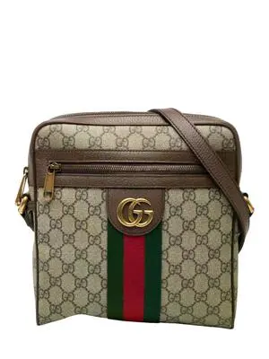 Gucci 2016-2026 Small Gg Supreme Web Ophidia Messenger Bag Crossbody Bag - Neutrals