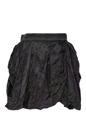 RENLI SU Gathered Bubble-hem Mini Skirt - Black