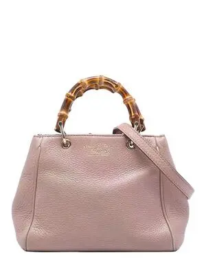 Gucci 2016-2026 Mini Calfskin Bamboo Shopper Satchel - Pink