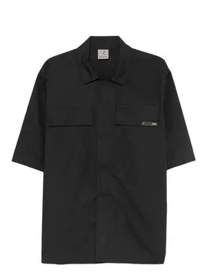 RHUN Short-sleeved Flap-pocket Shirt - Black