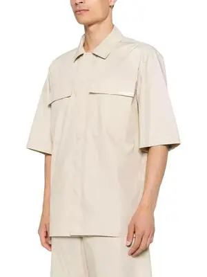 RHUN Short-sleeve Flap-pocket Shirt - Neutrals