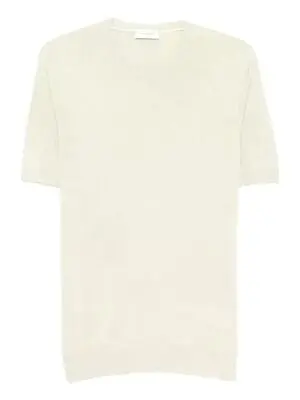 PAOLO PECORA Short-sleeve Round-neck T-shirt - Neutrals