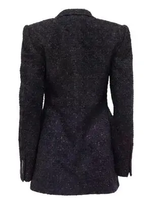Balenciaga Hourglass Tweed Blazer - Black