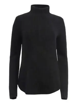 Theory Ribbed-knit Mock-neck Sweater - Black
