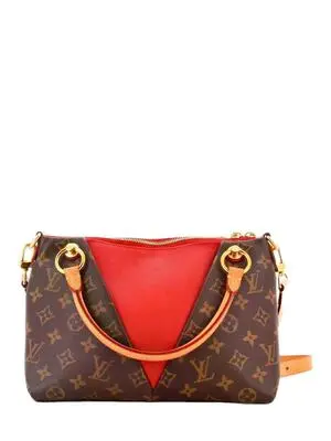 LOUIS VUITTON Louis Vuitton Monogram Canvas And Leather BB Tote Bag Red
