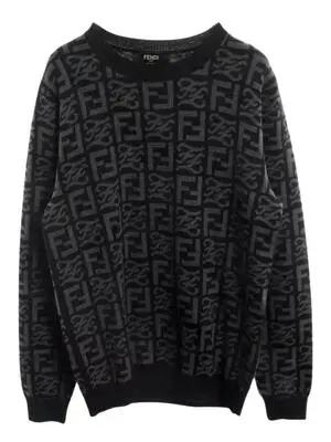 Fendi 2010s Ff Logo Sweater - Black