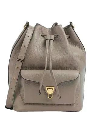 COCCINELLE Pebbled-leather Shoulder Bag - Brown