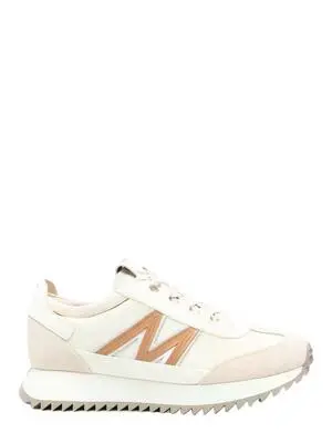 Moncler Logo-patch Serrated-sole Sneakers - Neutrals