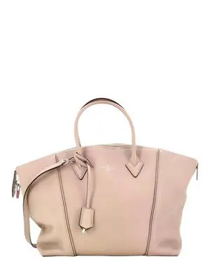 LOUIS VUITTON Soft Lockit Handbag Leather Mm Satchel - Neutrals