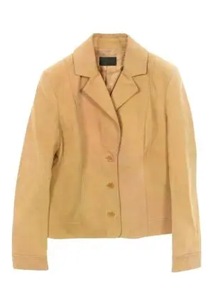 Loewe 2000s Tailored Suede Jacket - Neutrals