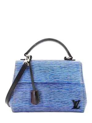LOUIS VUITTON Louis Vuitton Cluny Top Handle Bag Epi Leather BB Satchel Blue