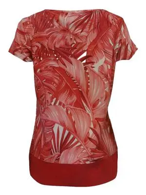 FERRAGAMO Tropical-print T-shirt - Red