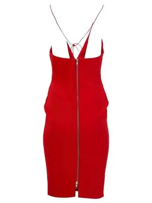Alex Perry Bodycon Halter-neck Midi Dress - Red