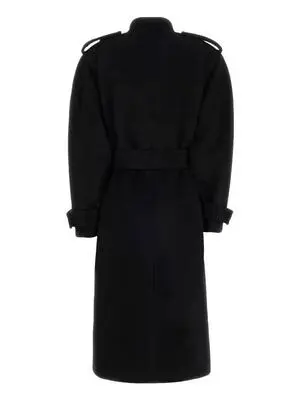 Chloé Belted Double-breasted Coat - Black