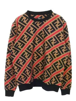 Fendi Monogram-pattern Sweater - Neutrals