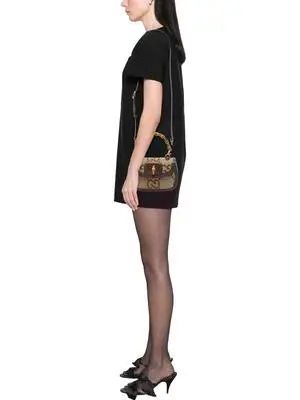 Gucci Gg Canvas Bamboo 1947 Top Handle Bag Satchel - Neutrals