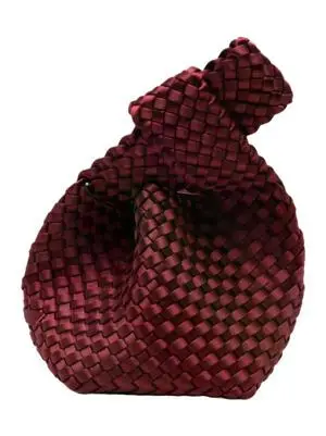 NAGHEDI Kyoto Woven Satin Clutch Bag - Red