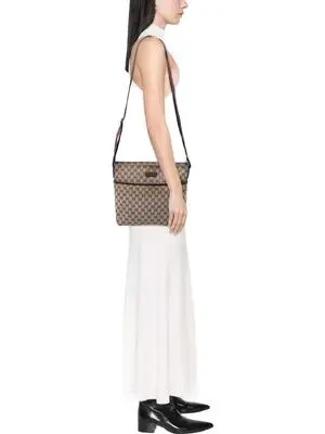 Gucci 2016-2026 Gg Canvas Web Crossbody Bag - Neutrals