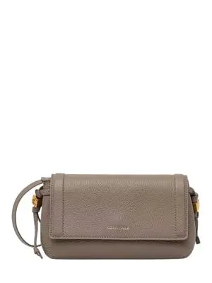 COCCINELLE Mini Thess Grainy Leather Shoulder Bag - Grey