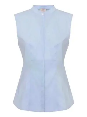 EMME Strass-embellished Sleeveless Shirt - Blue