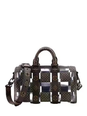 LOUIS VUITTON Keepall Bandouliere Bag Monogram Chess Coated Canvas And Pvc 25 Handbag - Brown
