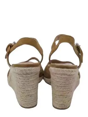 Prada 2010s Wedge Espadrille Sandals - Brown