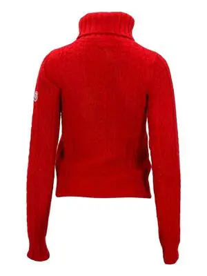 Moncler Cable-knit Roll-neck Sweater - Red