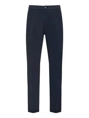 RICHARD J. BROWN Caprera Logo-patch Button-fastening Trousers - Blue