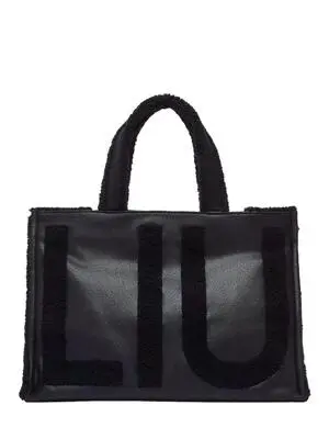 Liu Jo Large Tote Bag With Logo - Black
