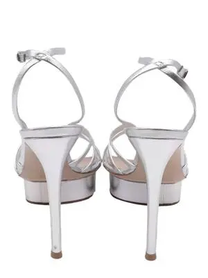 GIANVITO ROSSI Strappy Platform Sandals - Silver
