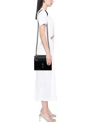 Fendi 2010-2026 Small Leather Kan I Crossbody Bag - Black