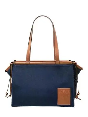 Loewe 2021 Small Canvas Cushion Tote Bag - Blue