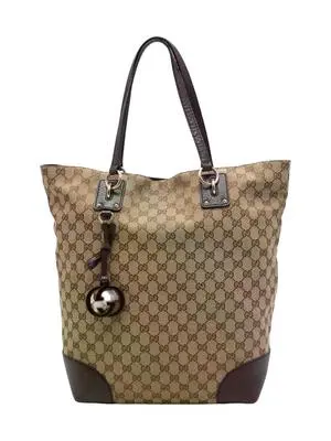Gucci 2016-2026 Large Gg Canvas Gg Charm Tote Bag - Neutrals