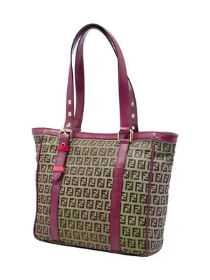 Fendi 2000-2010 Zucchino Canvas Superstar Shopping Tote Bag - Neutrals
