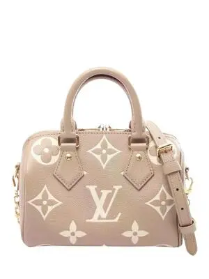 LOUIS VUITTON 2022-2026 Bicolor Monogram Giant Empreinte Speedy Bandouliere 20 Satchel Neutrals