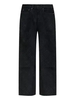 Casablanca Monogram-print Jeans - Black