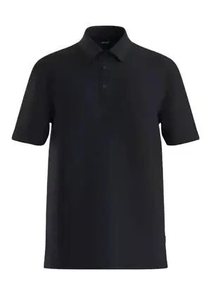 BOSS Piqué-texture Polo Shirt - Blue