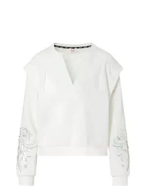 Liu Jo Sweatshirt With Jewel Embroidery - White