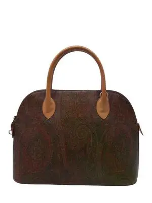 Etro 1995 Paisley Satchel Bag - Brown
