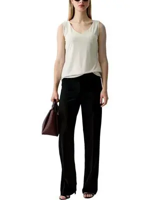 Joseph Ribkoff Pressed-crease Straight-leg Trousers - Black