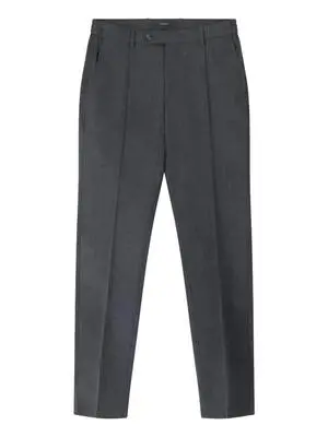 Boggi Milano Trousers In Technical Wool - Grey