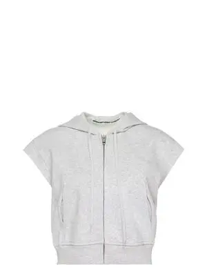 Alexander Wang Zip-up Short-sleeve Hoodie - Grey