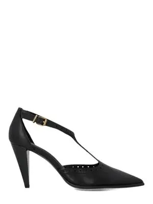 Pinko Brogue-detail T-bar Pumps - Black
