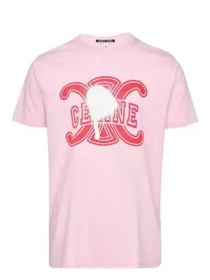 BLACK SCORE Graphic-print Crew-neck T-shirt - Pink