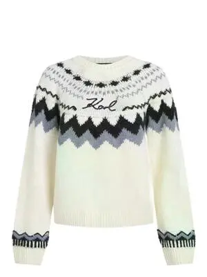Karl Lagerfeld Alpine Knitted Sweater - Neutrals